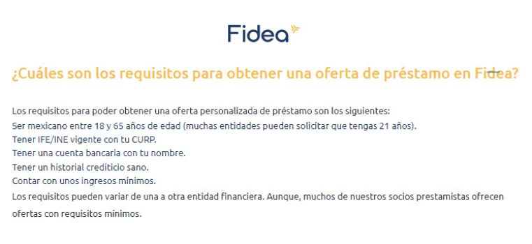 Fidea Opiniones 2025 de Préstamos en México, intereses y si es confiable